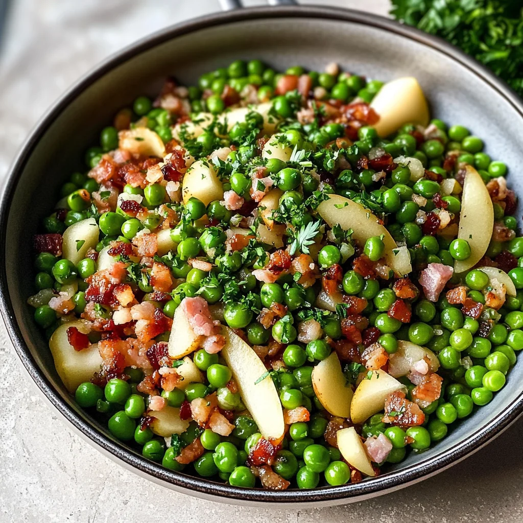Thanksgiving Peas (with Pear and turkey strips)